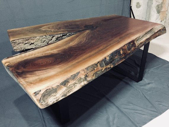 Black Walnut Live Edge Coffee Table – Reclaimed - Woodify Canada