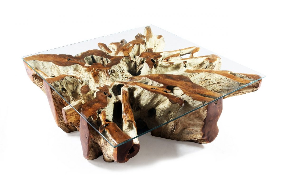 Square Teak Root Coffee Table - Woodify Canada