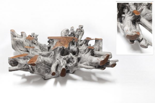 Teak Root White Table Base - Woodify Canada