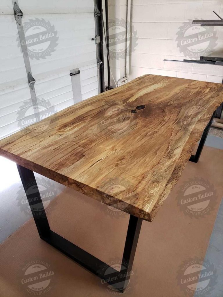 Maple Live Edge Dining Table - Woodify Canada