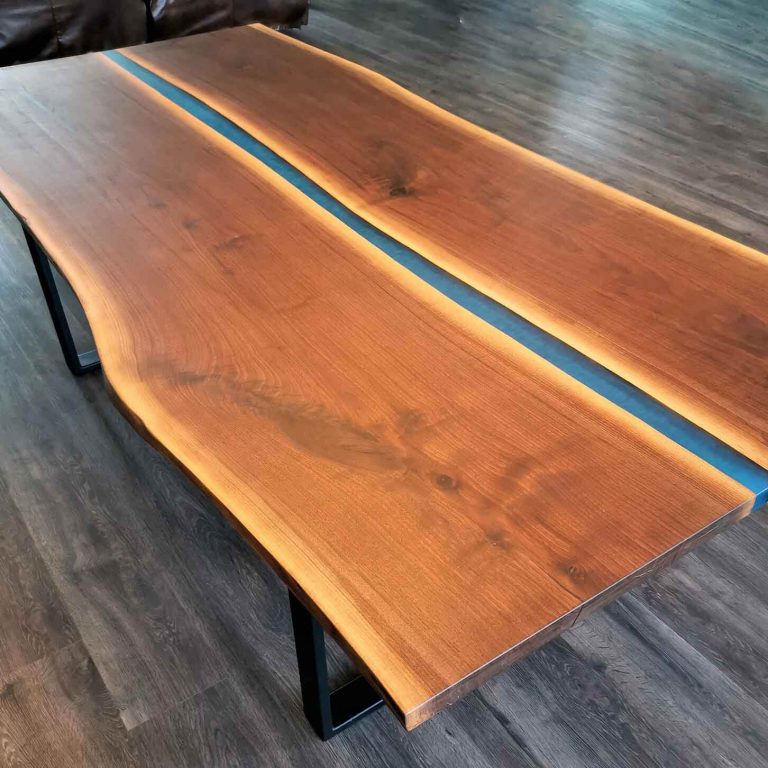 Epoxy Dining Table- Black Walnut - Woodify Canada