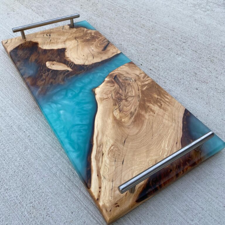 Live Edge Waterfall Epoxy Table - Woodify Canada