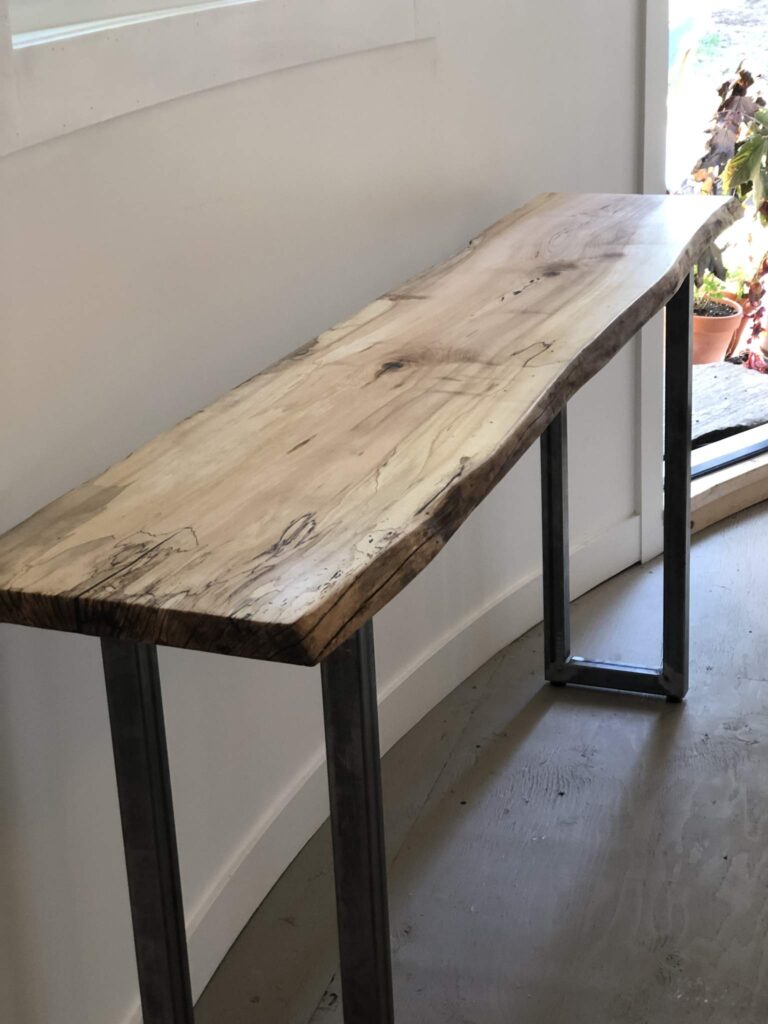 Spalted Maple Console Table - Woodify Canada