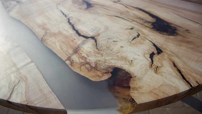 Round River Spalted Hard Maple Double River Table – Woodify Canada