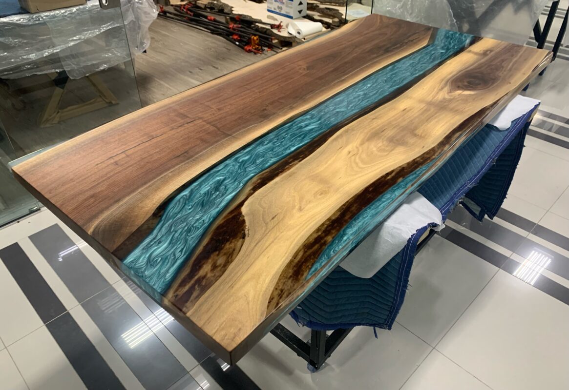 Custom Epoxy Office Desks - Woodify Canada