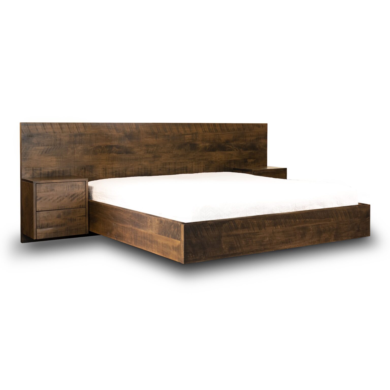 Industrial Style Barnwood Bed Frame - Woodify Canada