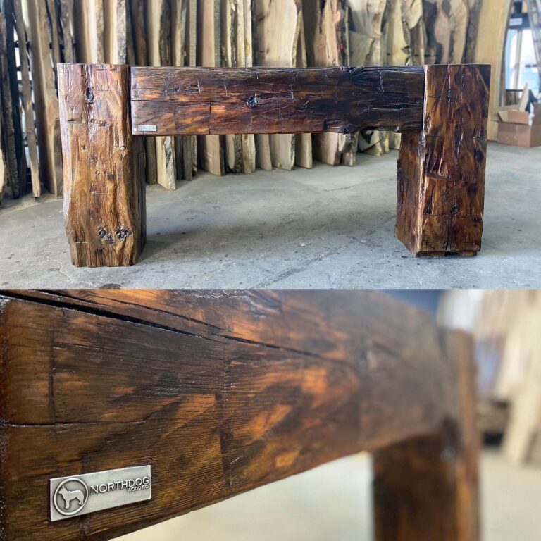 Reclaimed Barn Beam Benches- Solid Wood- Furniture - Woodify Canada