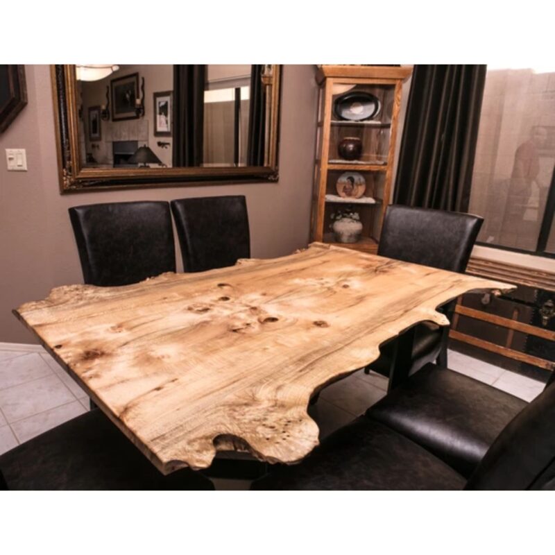 Myrtle Burl Live Edge Dining Table - Woodify Canada