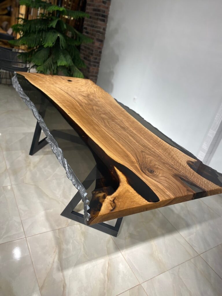 Smoke Epoxy Table, Custom Resin Table - Woodify Canada