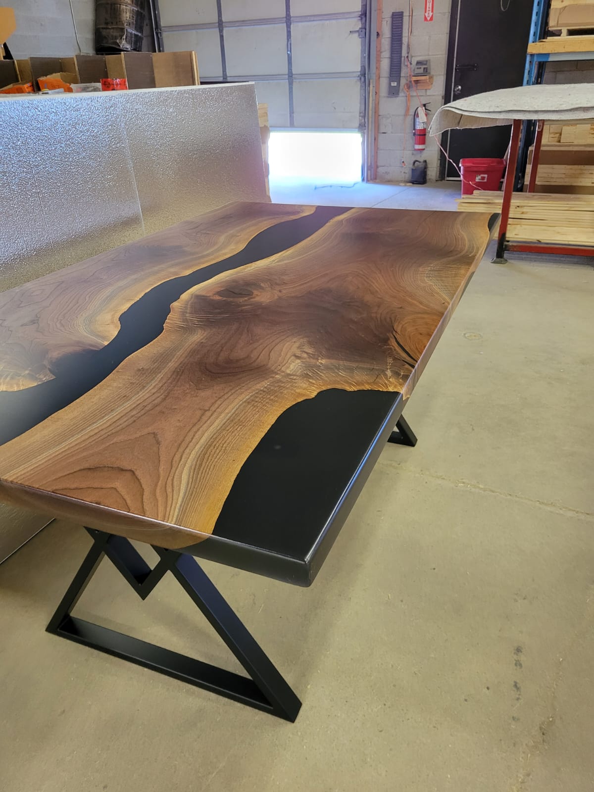 Black Walnut Epoxy Table Live Edge 6ft x 3.5ft - Woodify Canada