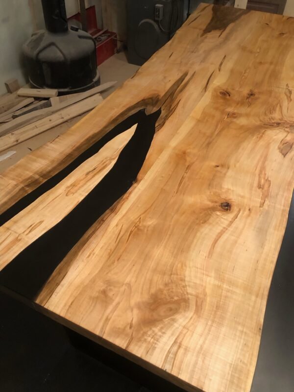 6.5ft x 3.5ft Ambrosia Maple Slab Custom Epoxy Dining Table - Woodify ...